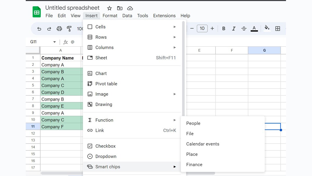 Here s How To Use Smart Chips In Google Sheets Easily