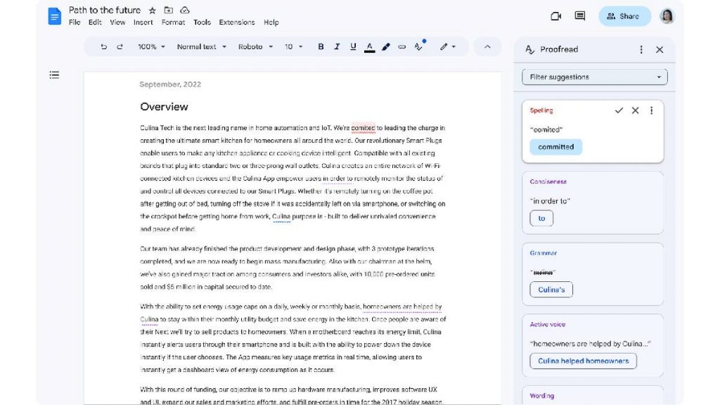 Google Docs gets AI-powered Proofread feature but you probably can't use it