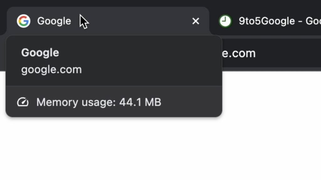 Google Chrome will let you see how much RAM tabs are using