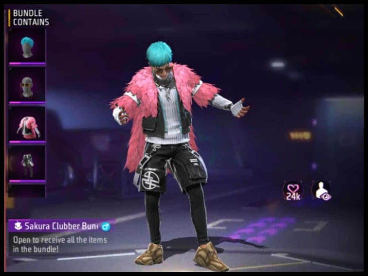 Free Fire Max में Sakura Clubber Bundle पाने का मौका, गेम में कैरेक्टर ...