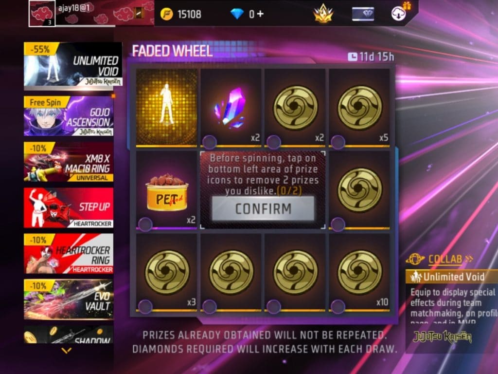 Free Fire Max में UNLIMITED VOID इमोट मिल रहा फ्री, क्लेम करने का ...